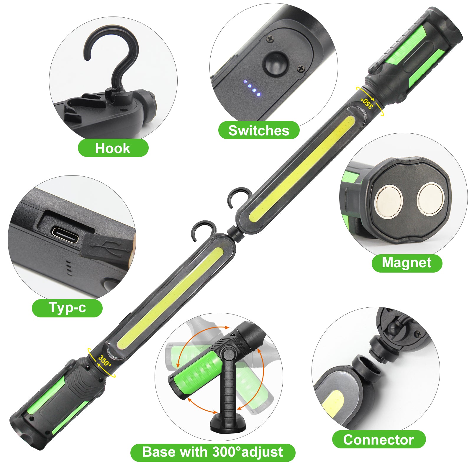 15W 1400LM Adjustable Car Repair LED Work Light– sylstarlight.com