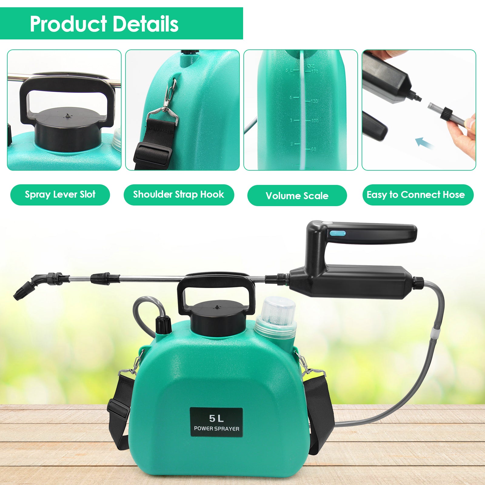 5L Battery Powered Electric Automatic Sprayer– sylstarlight.com