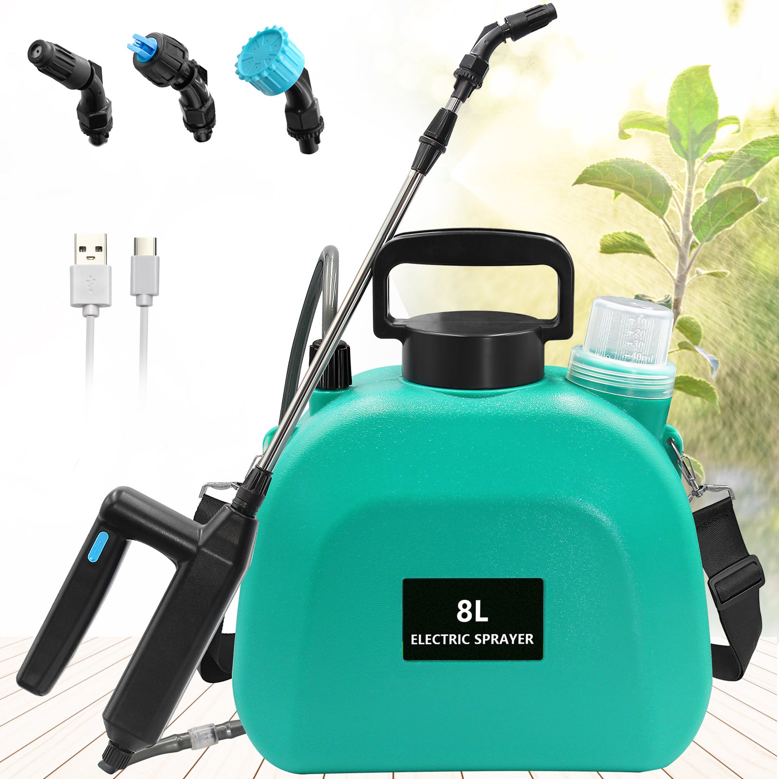 2 Gallon / 8L Battery Powered Garden Sprayer– sylstarlight.com