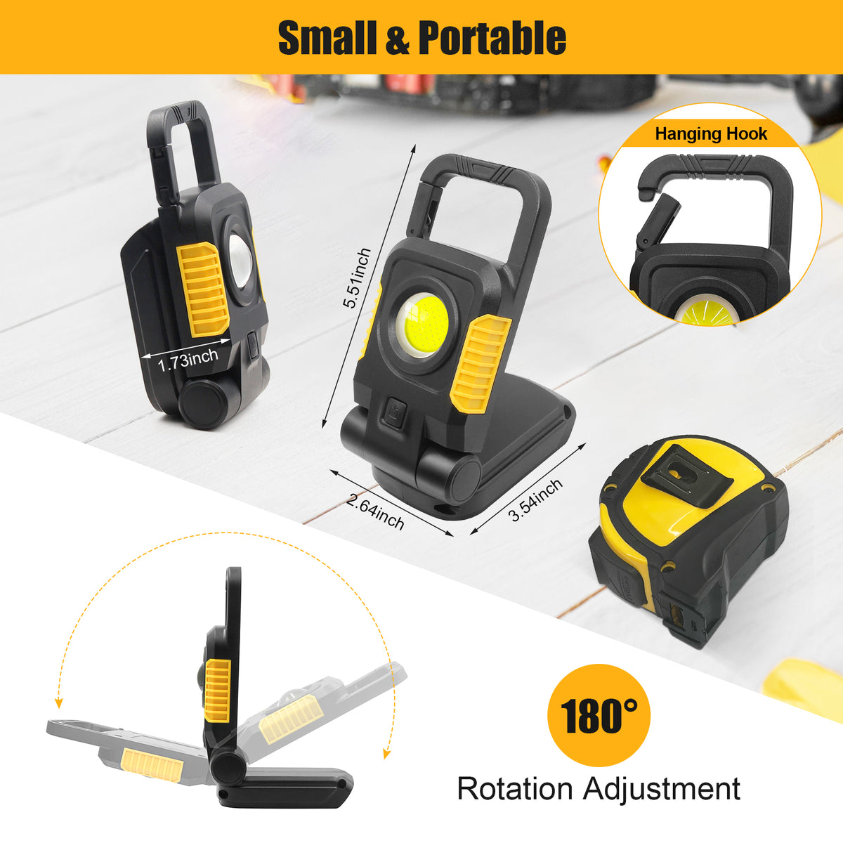 15W 1500LM Detachable COB Work Light– sylstarlight.com